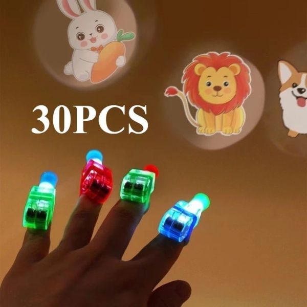 Lâmpada de Dedo LED 30 Unidades - Brinquedo Luminoso – Projeções ...